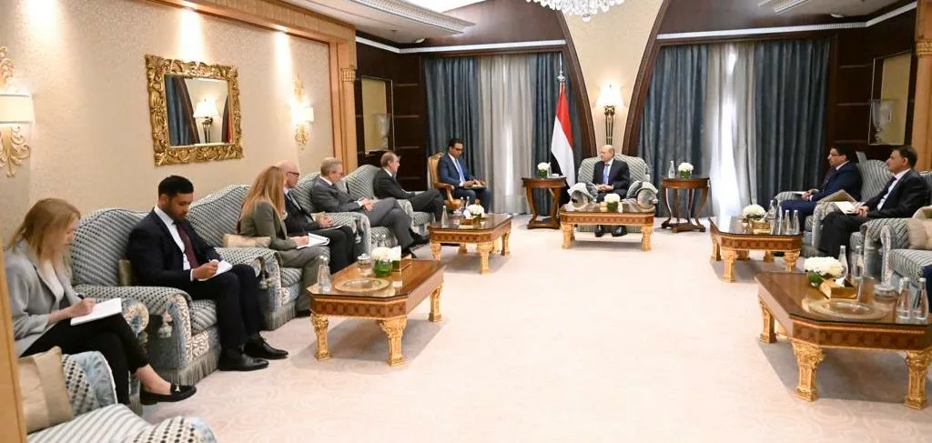 الرئيس العليمي يستعرض مع وفد أوروبي جهود السلام في اليمن نشوان نيوز
